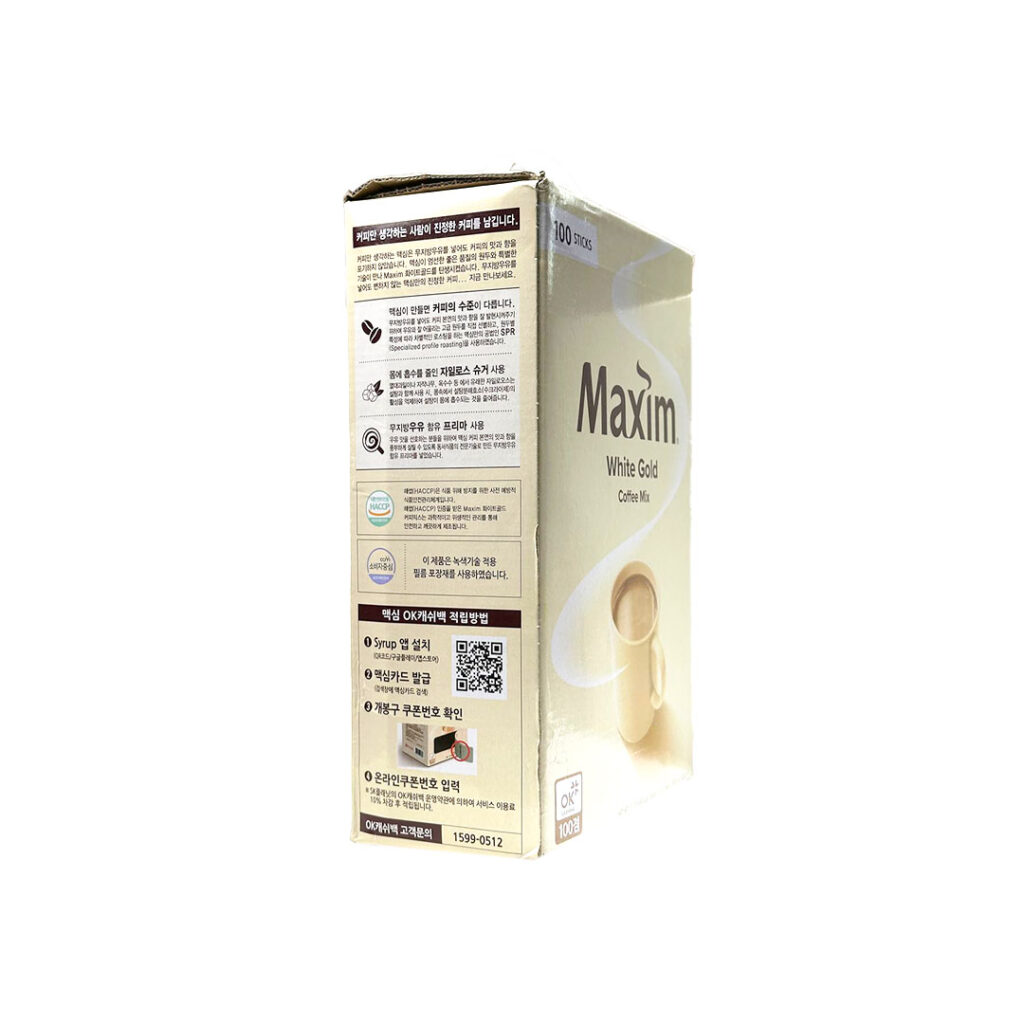 Maxim Maxim White Gold Coffee Mix 100 Sticks - Koba International